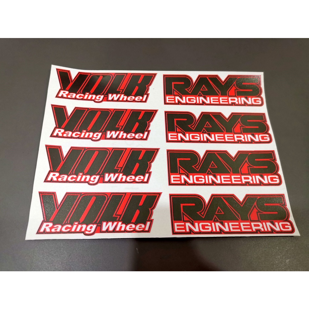 Rim Sticker Te37 Rays Volk Racing 1set(8pcs)/Stiker Te37 Auto Option ...
