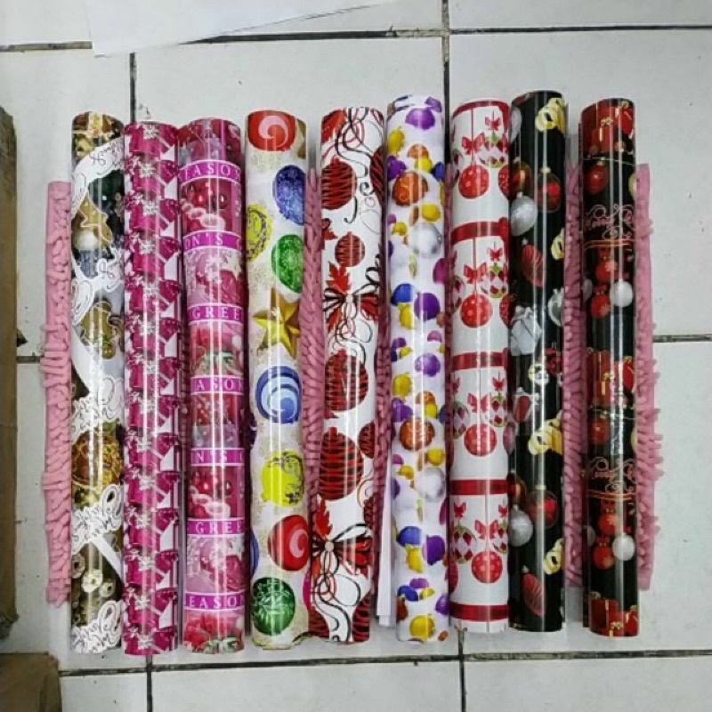 Christmas raper one roll one design 10pcs | Shopee Philippines