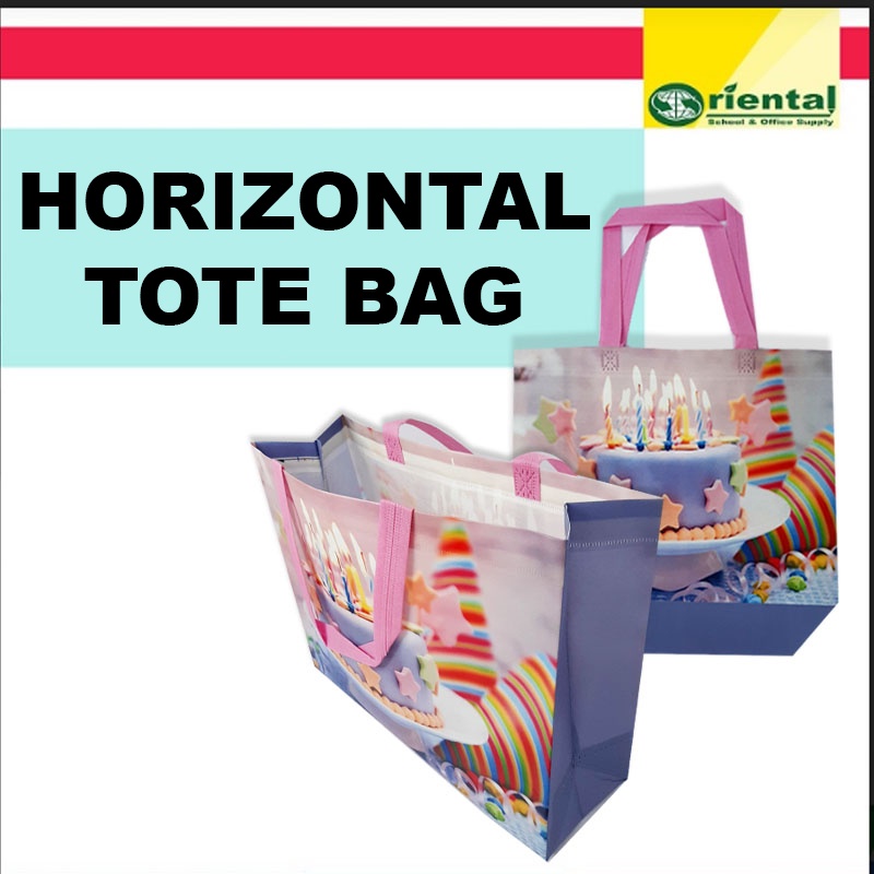 1pc Horizontal Plastic Tote Bag Colorful Shopping Bags Cute Elegant ...
