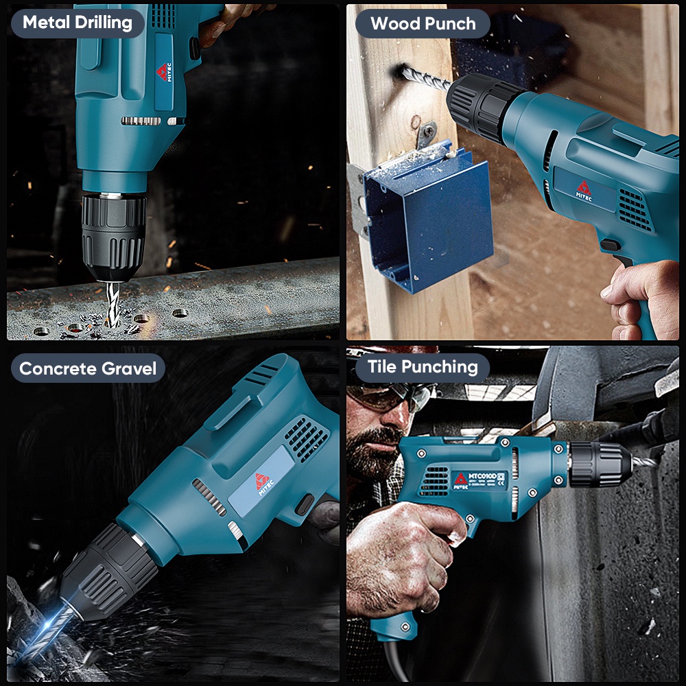 Mitec by Mitsushi MTC010D 400W 10mm Electric Drill Professional Hand ...