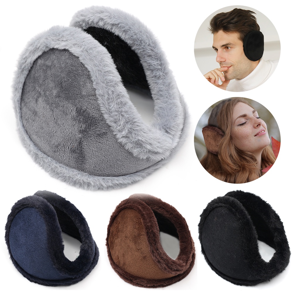 Fluffy Back-wearing Ear Covers / Winter Soft Fleece Earmuff / Windproof ...