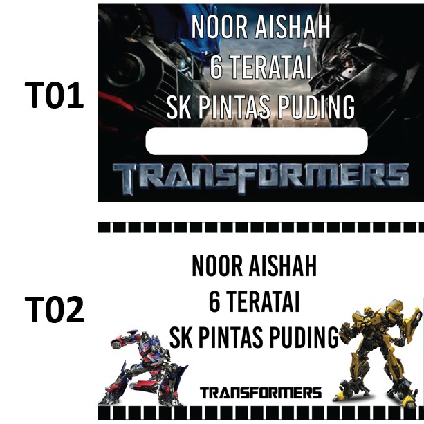 Birthday Goodies Sticker Name Tag Book Label Nama Buku Back To School ...