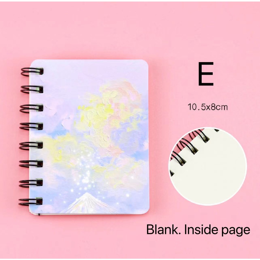 80 sheets Cartoon Portable Coil Notepad Notebook Memo Time Organizer ...