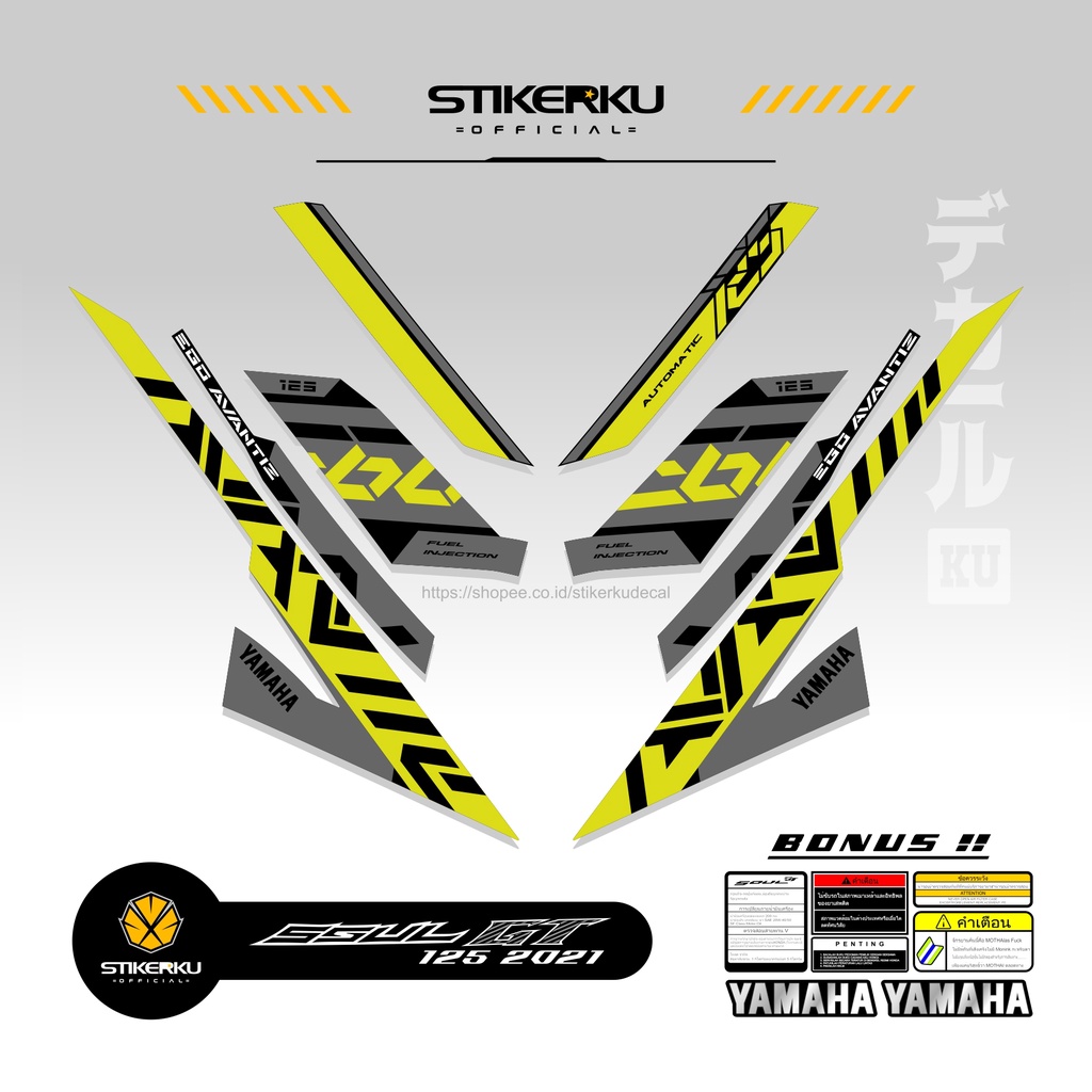 Striping SOUL GT 2021 EDITION / EGO AVANTIZ / BLUECORE / ROBOT/ MIO 125 ...