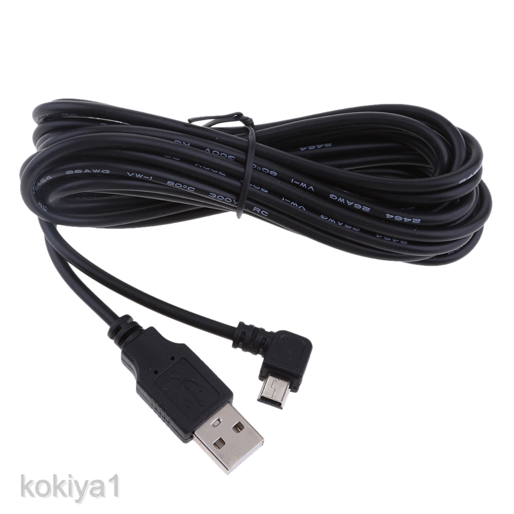 3.5 Meters 5V 2A Charger Cable Mini USB 90 Degrees Head Cord | Shopee ...
