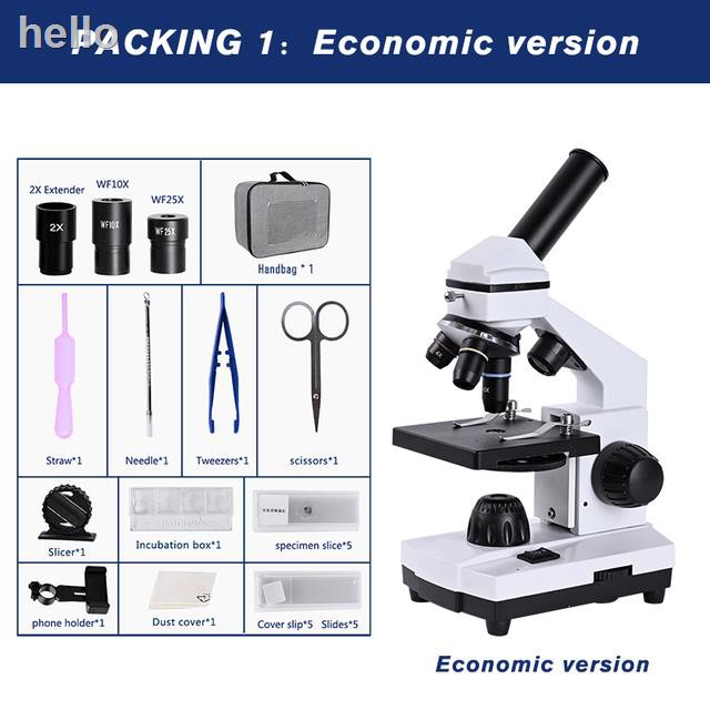 Zoom 2000x coarse Micro abjustment coaxial HD Biological Microscope ...