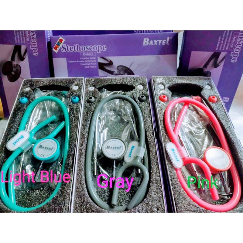 3colors(PEDIA)BAXTEL DELUX stethoscope ORIG.(W/duble sided head ...