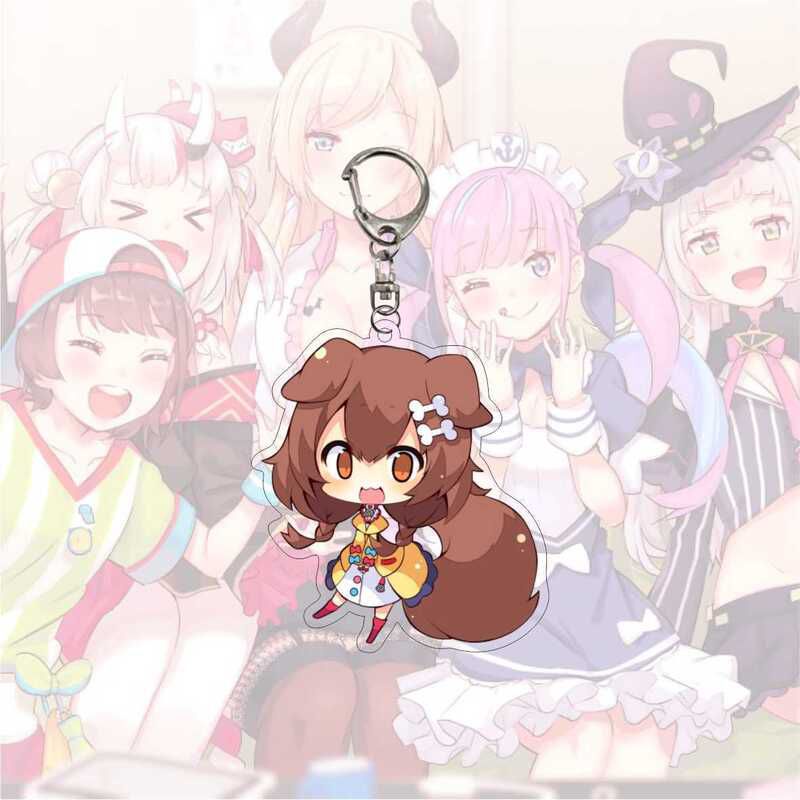 Hololive Vtuber Keychain Anime Figure Pendant Gawr Gura Mori Usada ...