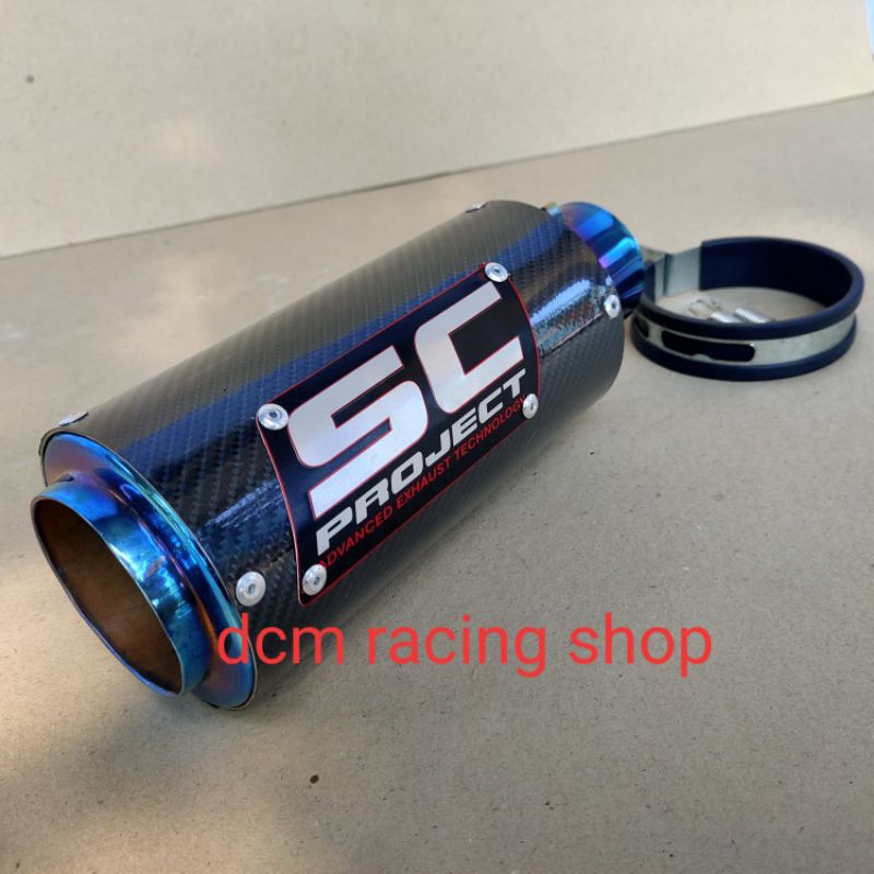 Exhaust RACING SC PROJECT Carbon Tip BLUE SILINCER ONLY. Blue Tip ...