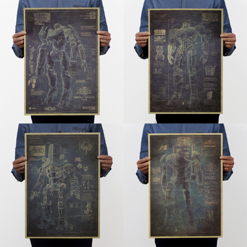 Pacific Rim Collection/Robot Design Drawing/Kraft Paper Poster 51x35 ...