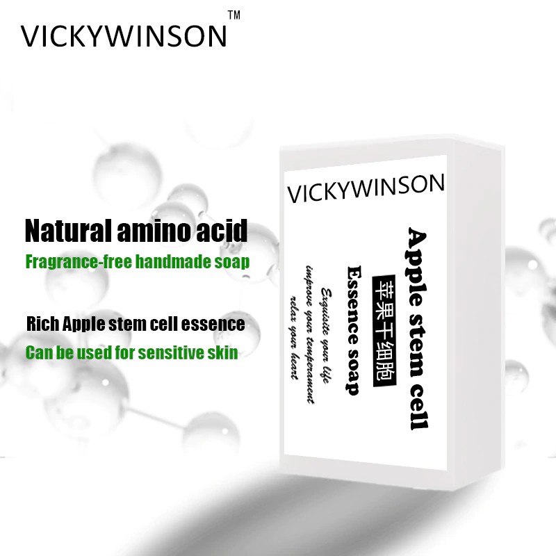 VICKYWINSON Apple stem cell essence amino acid soap 50g cold process ...