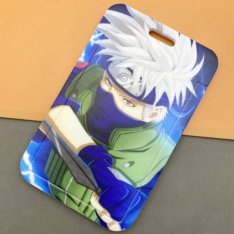 Naruto Anime PVC Card Cover Sasuke Kakashi Cool Student Campus Hanging ...