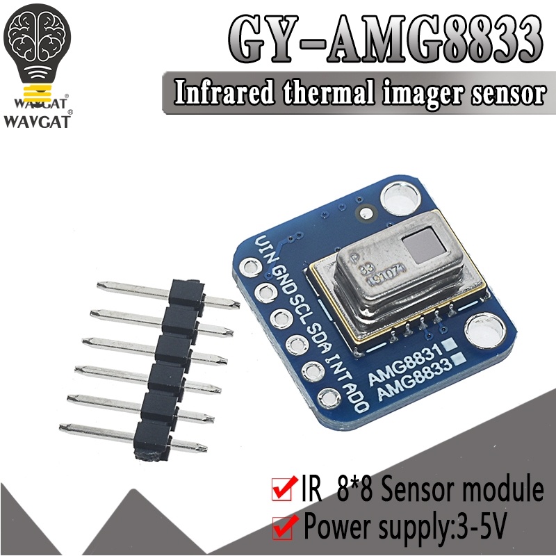 Official Amg8833 Ir 88 Thermal Imager Array Temperature Sensor Module 8x8 Infrared Camera 