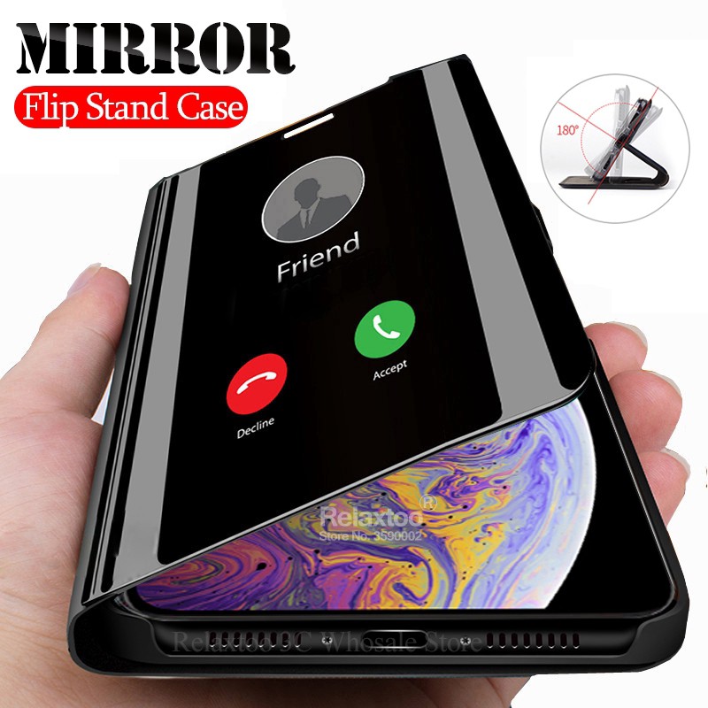 OPPO Reno2 F Reno2 Z Smart Clear View Hard Case Shockproof Flip Mirror ...