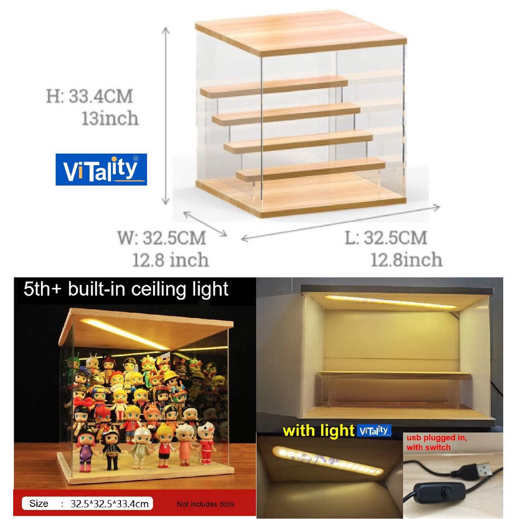 Acrylic Perfume Toy Organizer Display Storage Box With Light Rack for ...