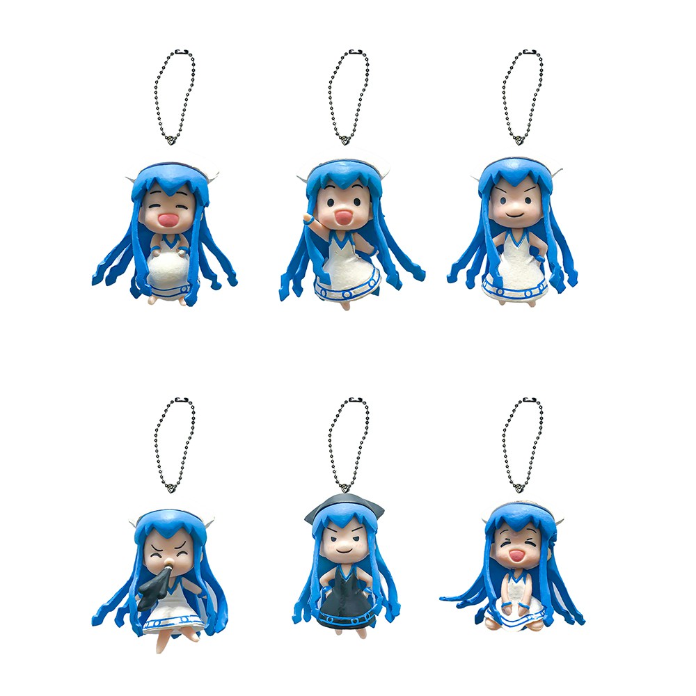 Takara Tomy Squid Girl Shinryaku! Ika Musume Mini Figure Keychain ...