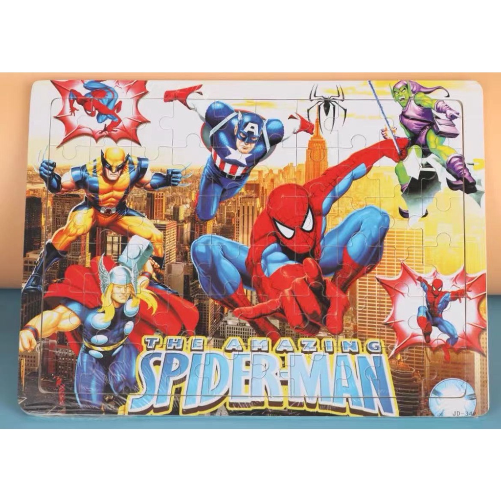 K2-shop 60 Pcs Puzzle for Kids Cartoon Wooden Puzzle Educational toys ...