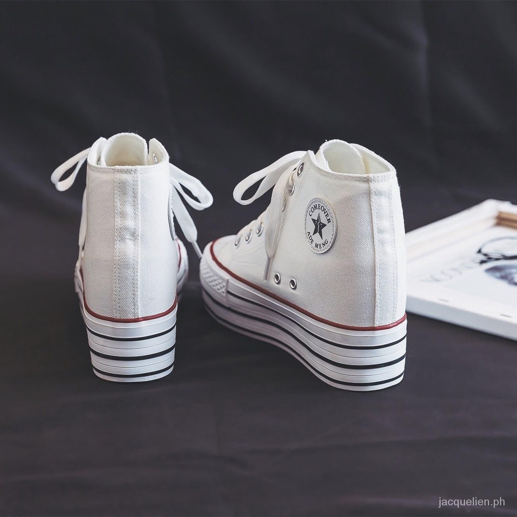 Hidden Wedge10cmWhite Shoes Women's2021New Autumn Students' Platform ...