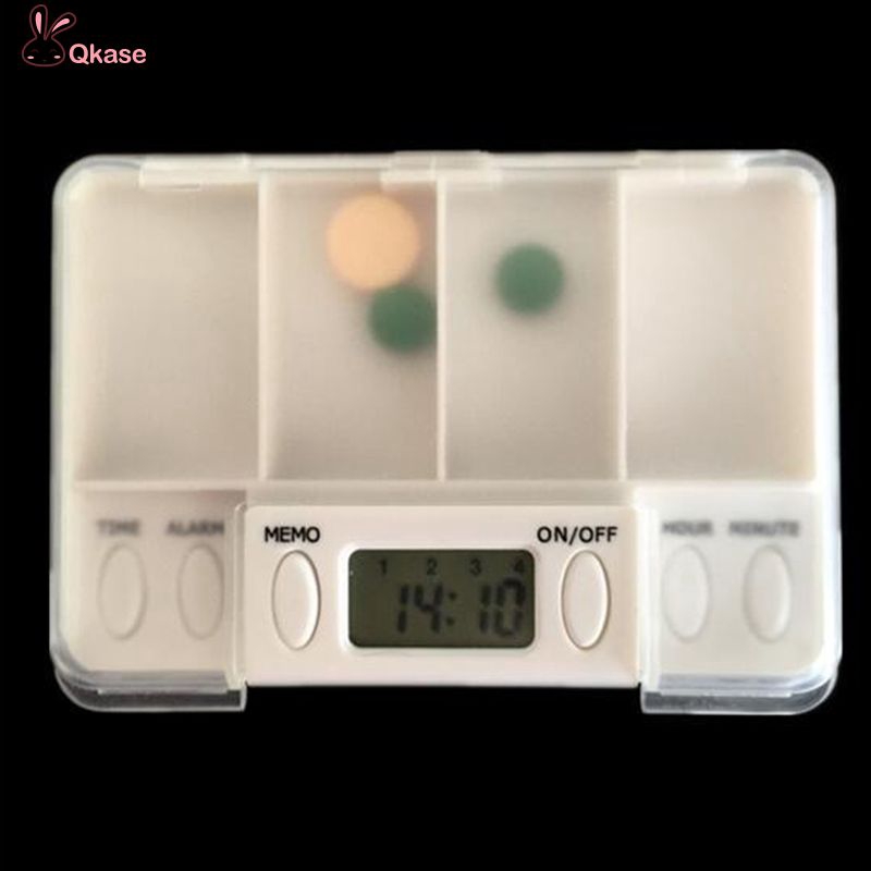 QKASE Intelligent Timing Daily Reminder Alarm Splitters Square Pill ...