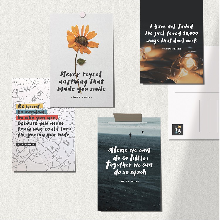 Inspirational Quotes Postcard Bundle | Shopee Philippines