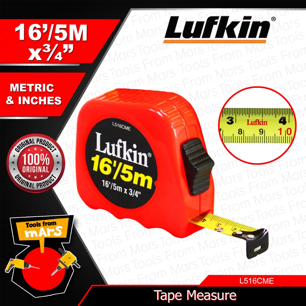 LUFKIN Measuring Tape Measure 16' 5m x 3/4" L516CME 100% ORIGINAL ...