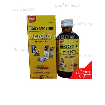 Papi Doxy Cycline Antibacterial for Dogs and Cats (60ml) | Shopee ...