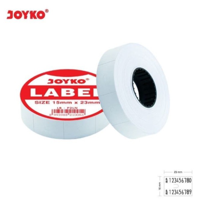 PUTIH Joyko 2 ROW WHITE LB-P2LN Price Label PAPER / Joyko 2 Line Price ...