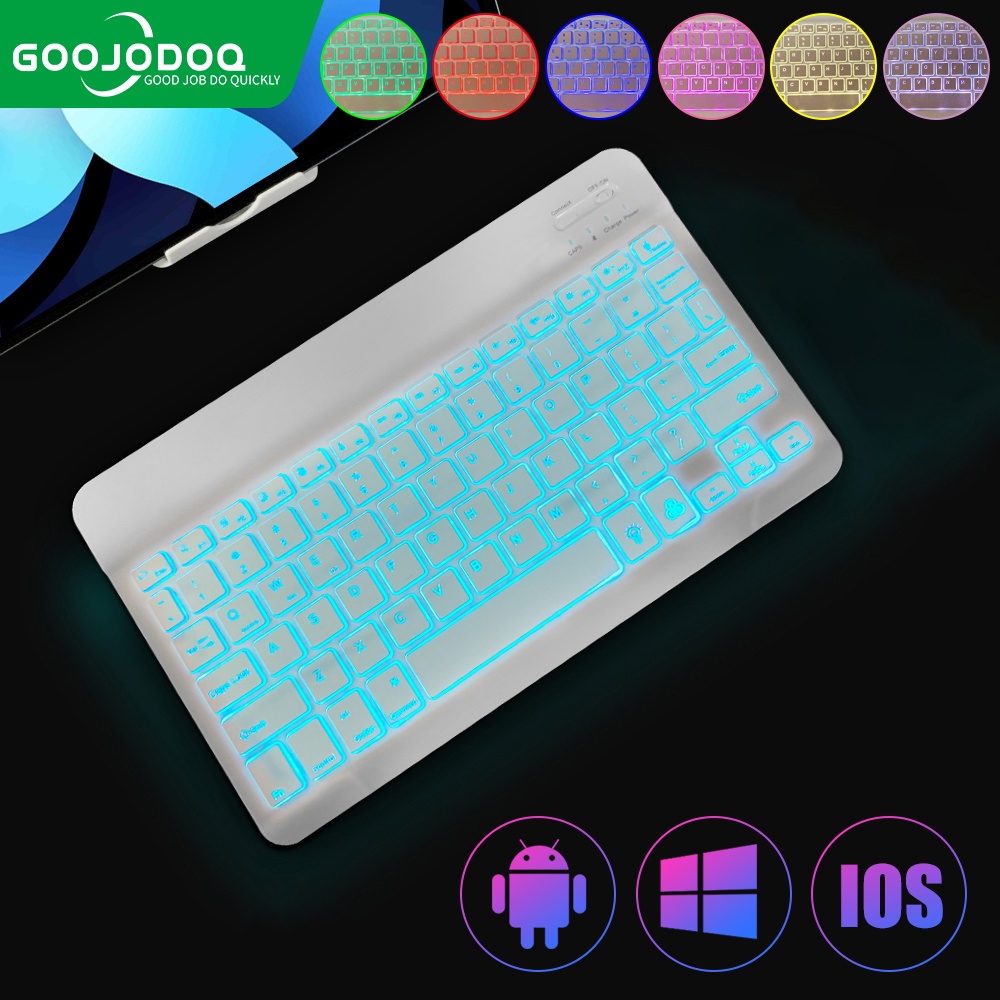 GOOJODOQ with Backlight Wireless Bluetooth Keyboard and Mouse for ...