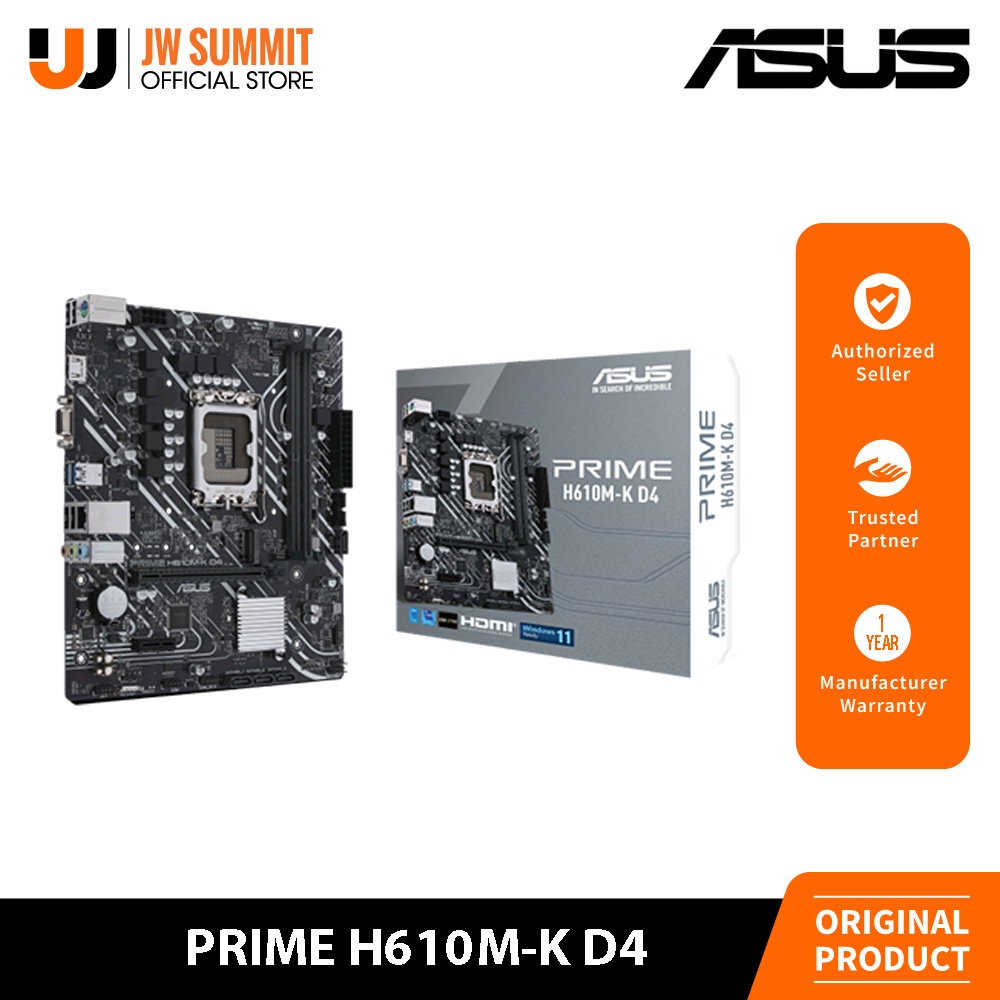Asus PRIME H610M-K D4, Intel H610 (LGA 1700) mic-ATX Motherboard | Shopee Philippines