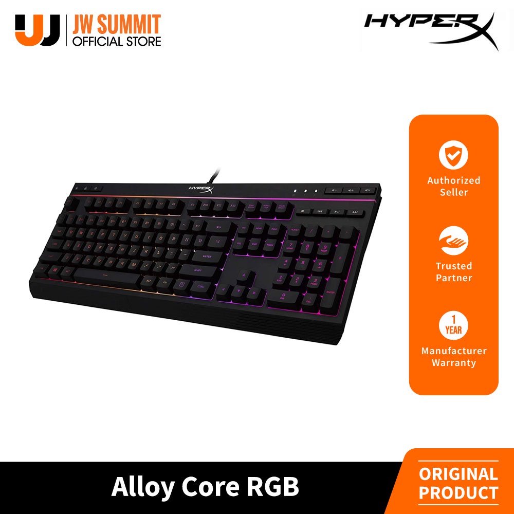 Hyperx Alloy Core Rgb Durable Membrane Wired Gaming Keyboard Hx Kb5me2