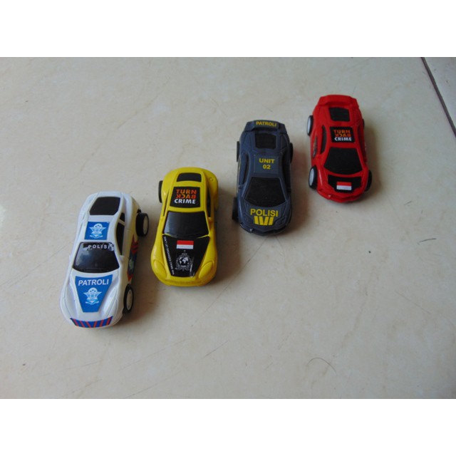 Indonesian Police Car Toys Pull Back System Contents 4pcs | Shopee ...