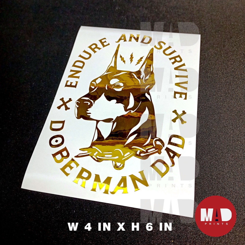 Doberman Pincher Fur Dad Car Motor Decal Sticker | Shopee Philippines