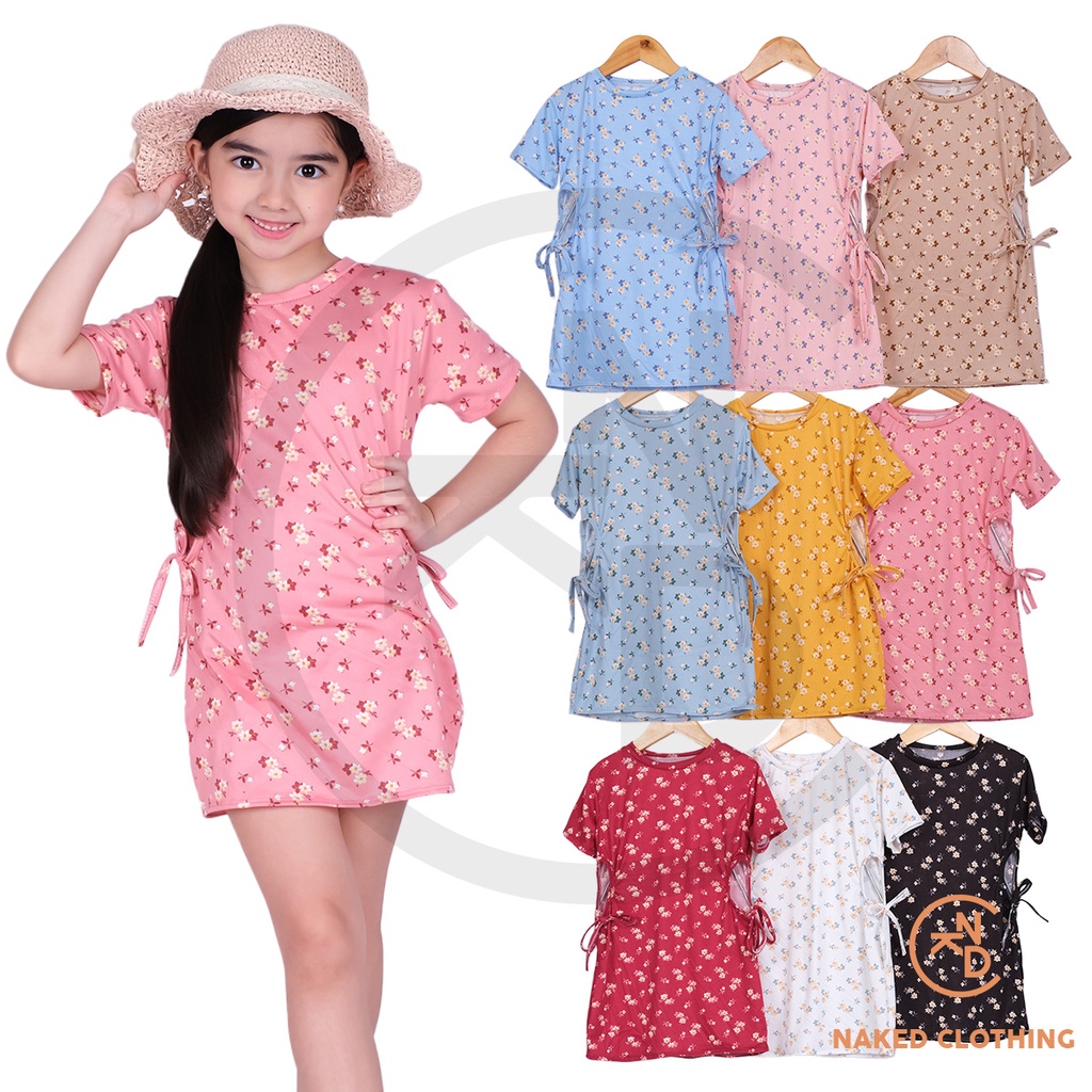 NAKD FASHION ADDIE KIDS BABY GIRL CUTE FLORAL SIDE HOLE RIBBON MINI ...