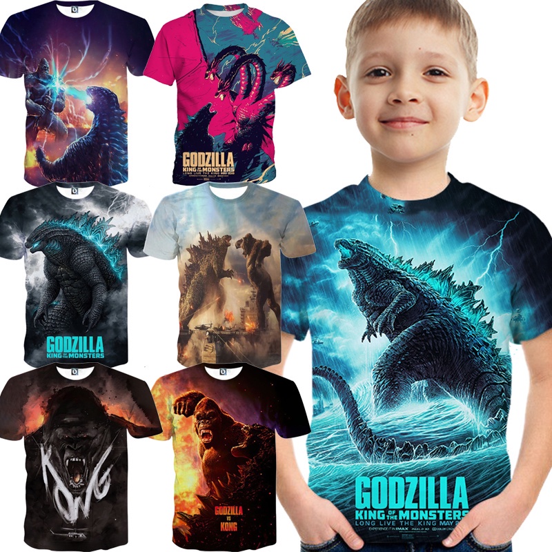 Godzilla Tshirt Game for Fashion Kids Shirts Cartoon Boy's Birthday ...