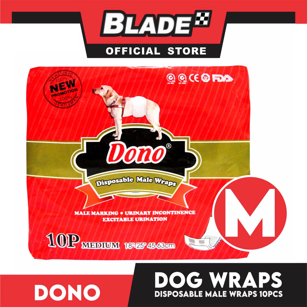Dono Disposable Male Dog Wrap (Medium) Set of 10pcs | Shopee Philippines