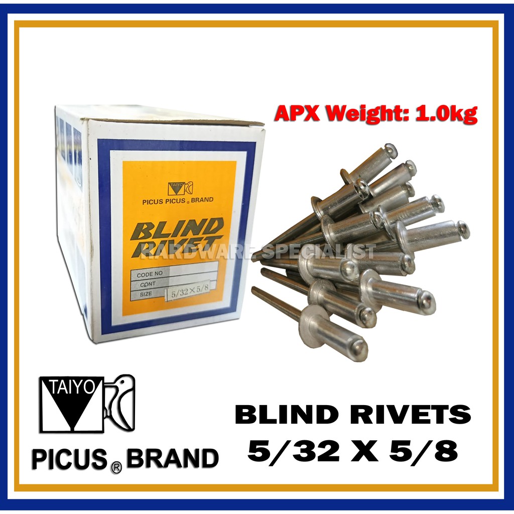 Blind Rivets 5/32” x 5/8” PICUS Brand | Shopee Philippines