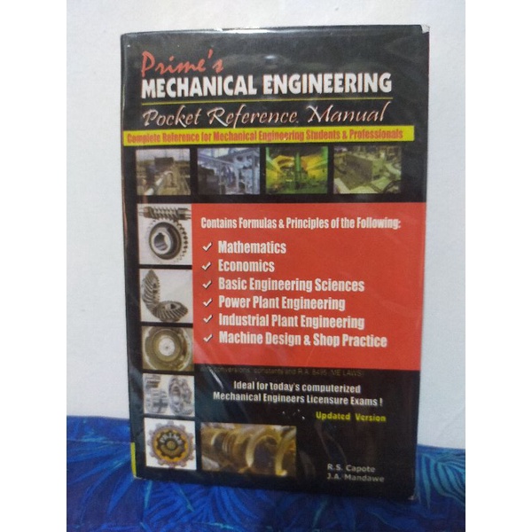 PRIME'S MECHANICAL ENGINEERING POCKET REFERENCE MANUAL | Shopee Philippines