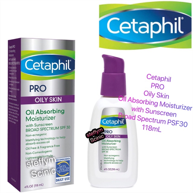 Cetaphil PRO Oil Absorbing Moisturizer SPF 30 118mL Oily Skin | Shopee ...
