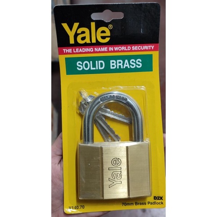 Yale Solid Brass Padlock V140.70 70MM | Shopee Philippines