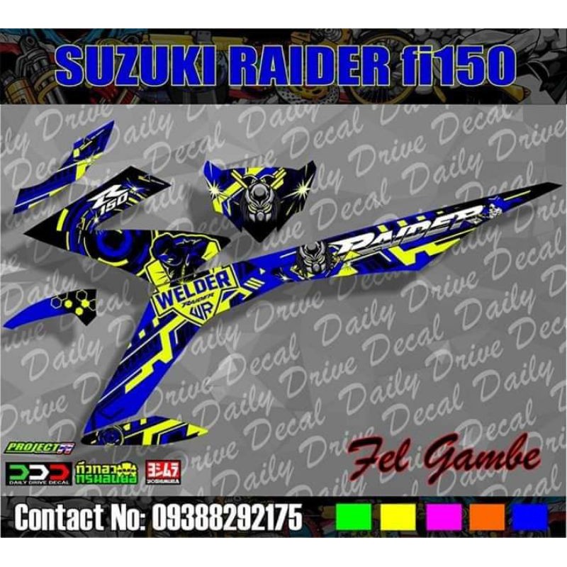 RAIDER 150 FI DECALS (Welder) | Shopee Philippines