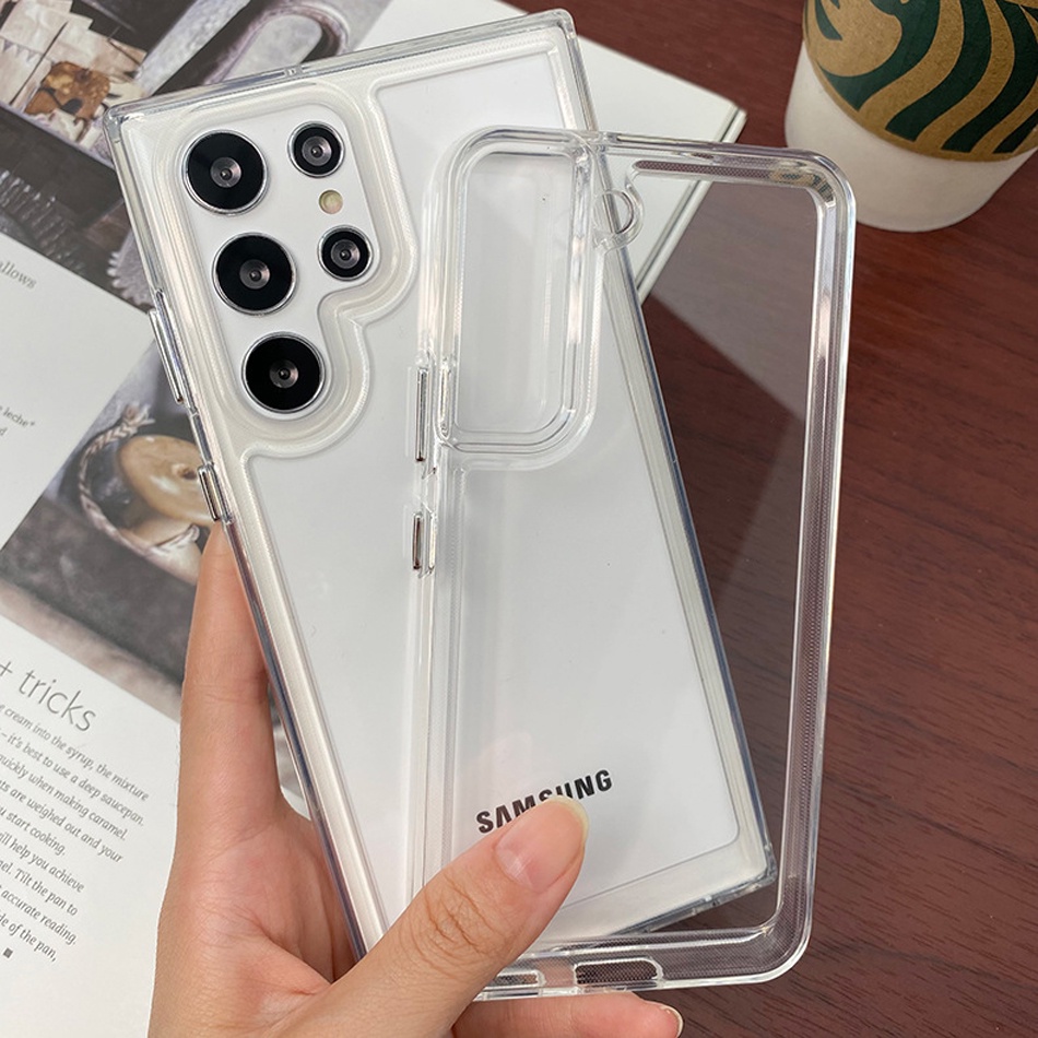 Luxury Transparent Shockproof Case For Samsung S22 S21 FE Plus Ultra ...