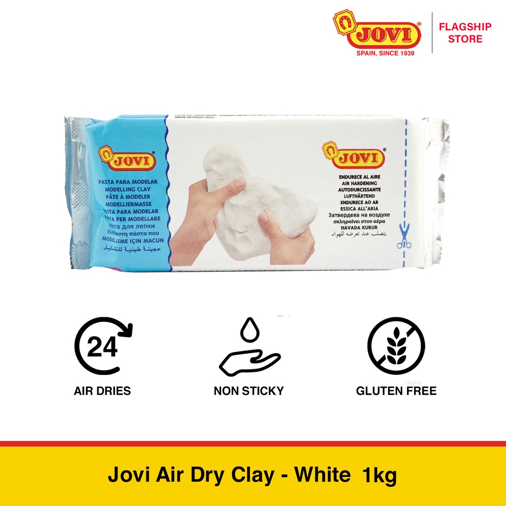 Jovi Air Dry Clay White - 1000g [2286] | Shopee Philippines
