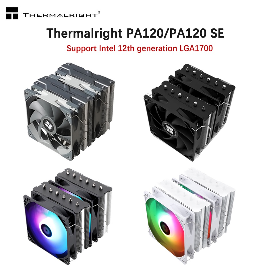 Thermalright PA120 SE WHITE ARGB CPU Cooler Dual fan Desktop PC ...
