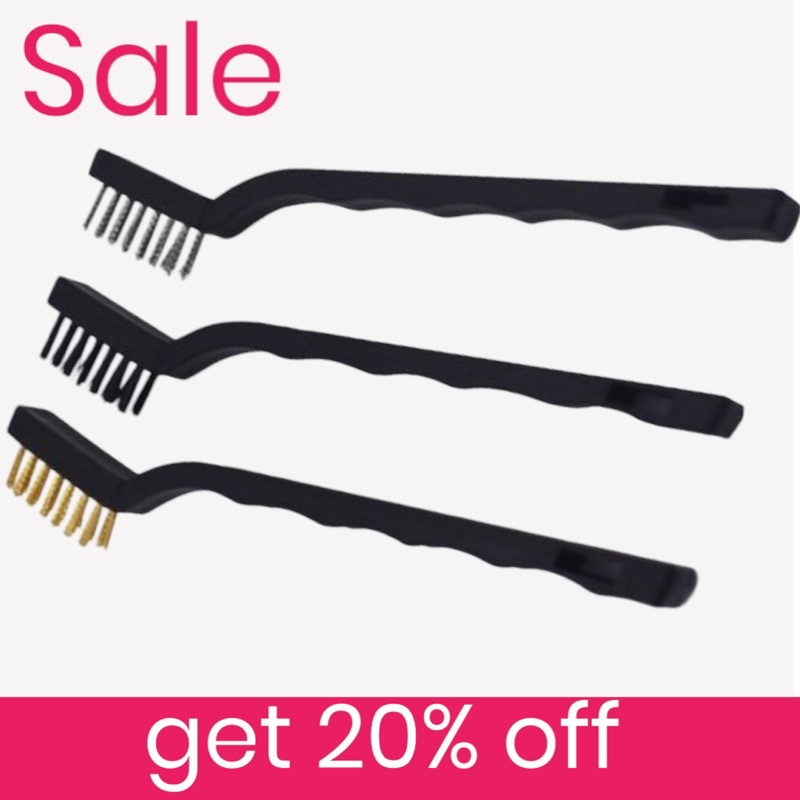 Mini Wire Brush set 3n1 steel brush cleaning metal rust Clean 3 Pcs ...