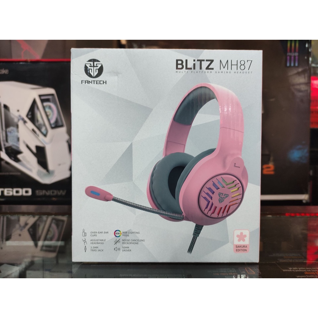 Fantech Blitz MH87 RGB Gaming Headset - Sakura Edition Pink | Shopee ...