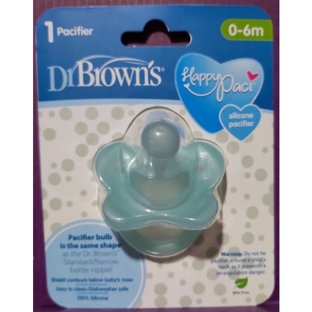 Dr. Brown’s® one-piece silicone Happy Paci™ baby pacifier 0-6 months ...