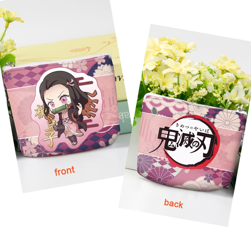 Anime Demon Slayer Nezuko Coin Bag Cartoon Change Purse Money Bag ...