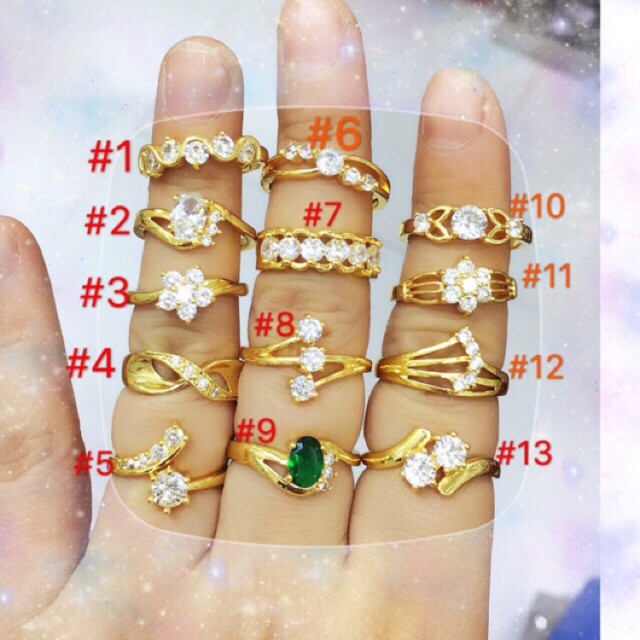Fashion jewelry Bangkok goplated ring | Shopee Philippines