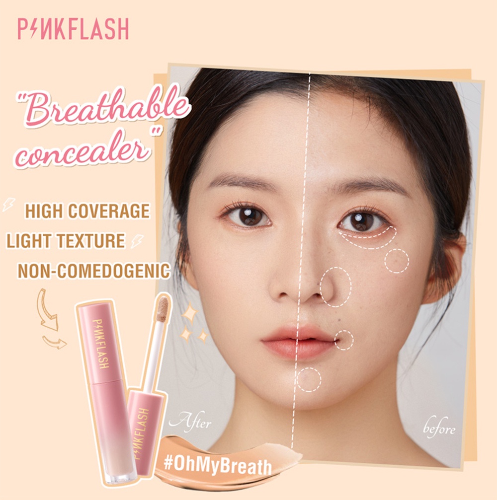 PINKFLASH Waterproof Concealer Liquid Face Highlight Long Lasting ...