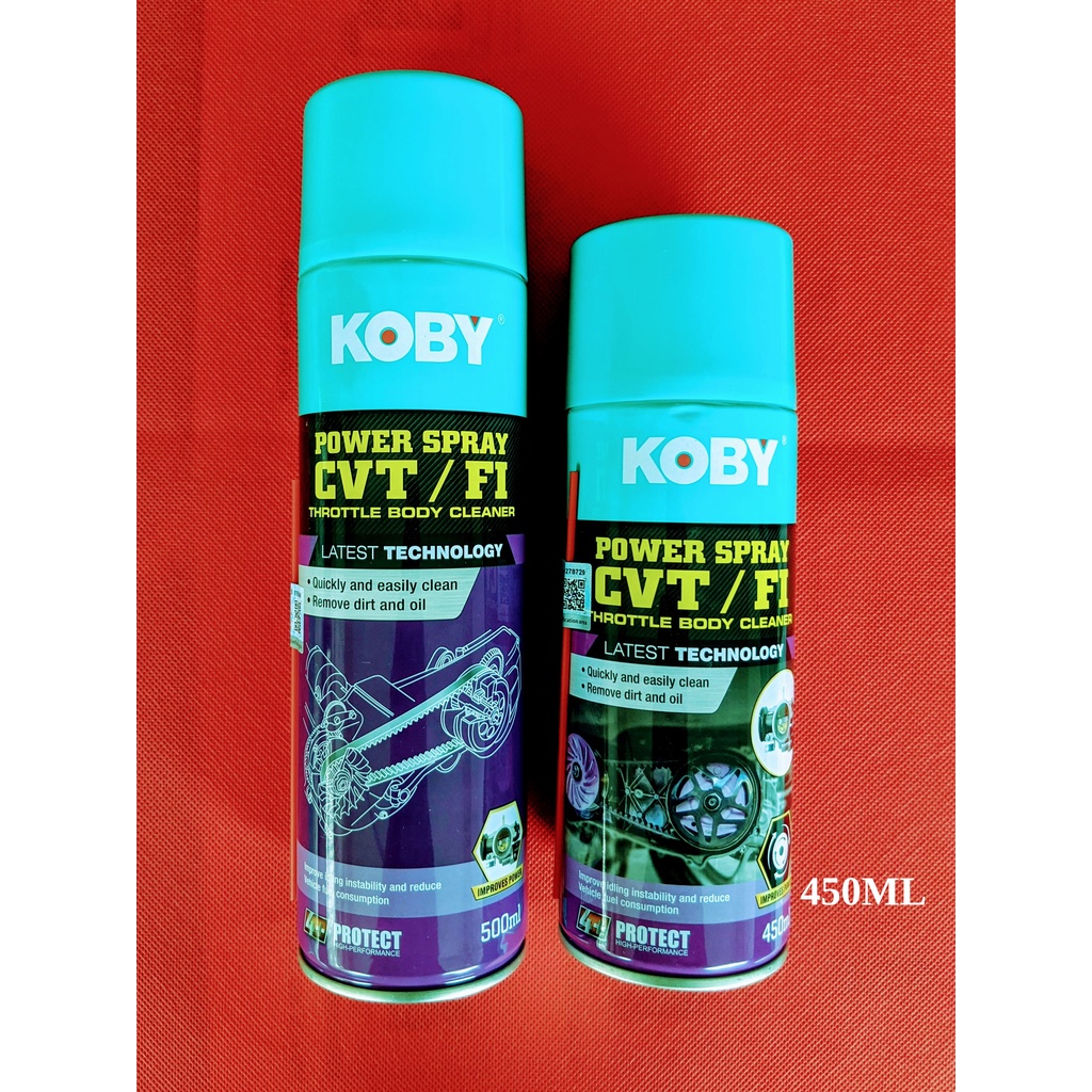 KOBY CVT CLEANER Power Spray / FI Throttle Body Cleaner 450ml/600ml ...